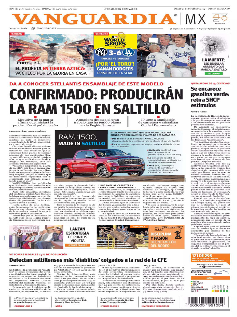 Vanguardia 26 Oct 2024 | PDF