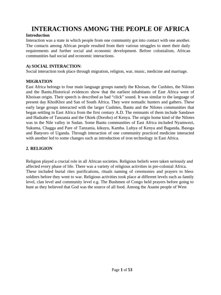 History Notes Form 2 Teacher - Ac TZ | PDF | Zulu Kingdom