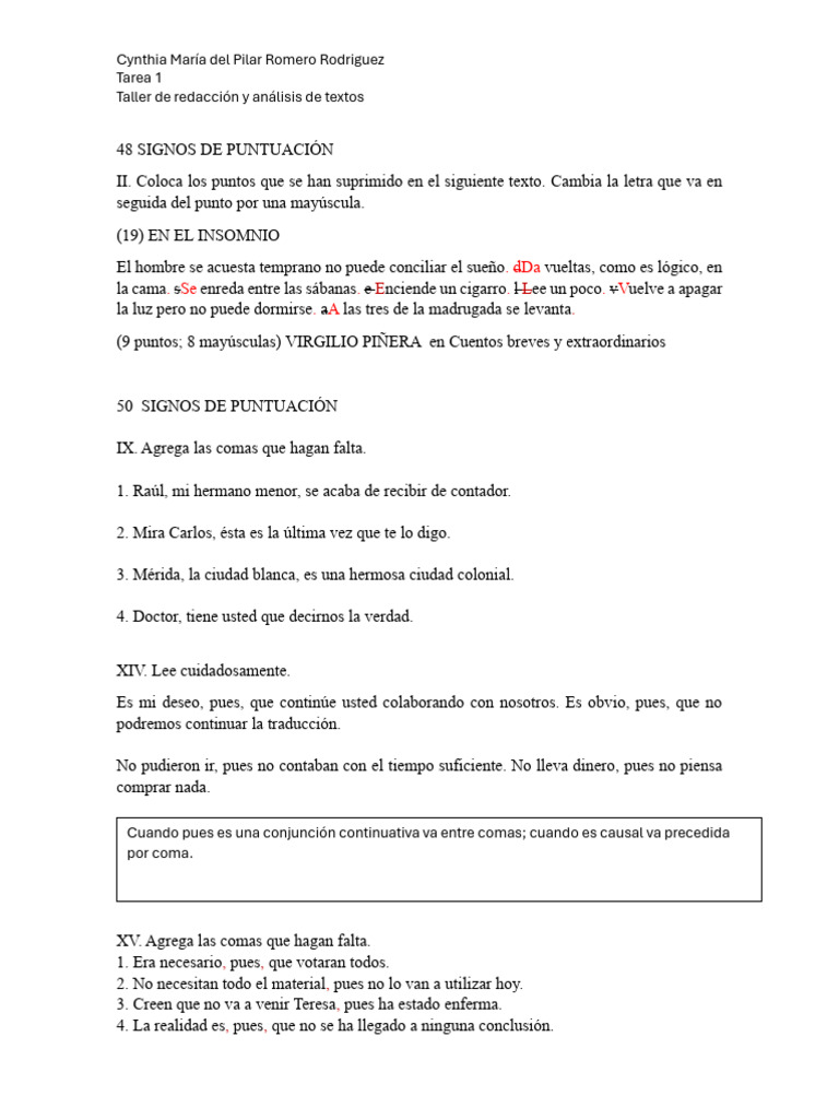 Tarea Ejercicios | PDF