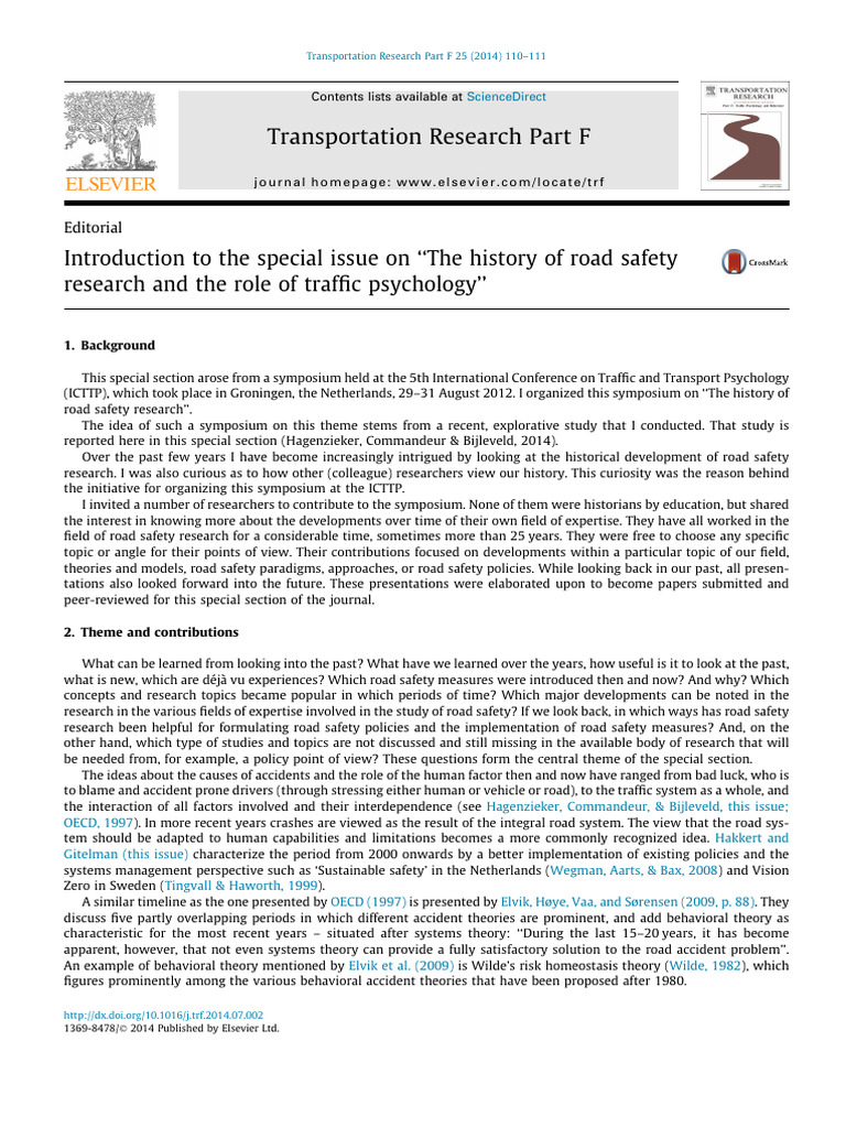 TRF Editorial 2014 Introduction To The Special Issue On The History of ...