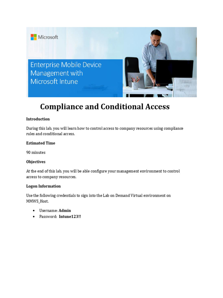 Module 06 - EMDM Intune - Compliance and Conditional Access | PDF | Microsoft Outlook | Ios