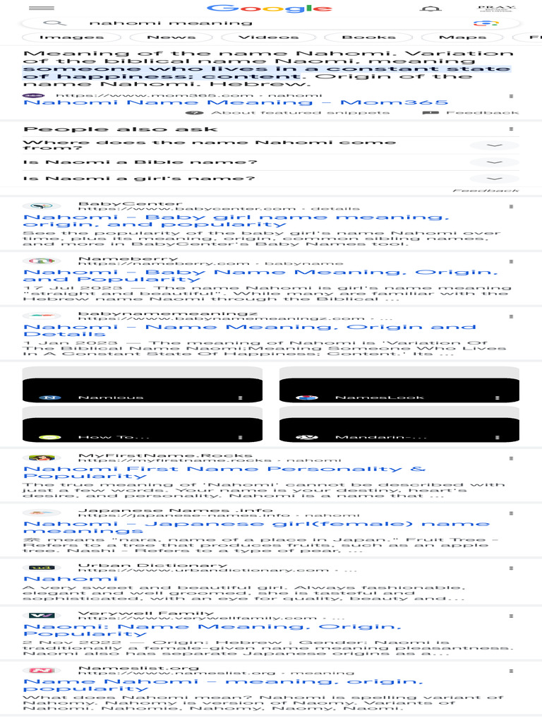 Nahomi Meaning - Google Search | PDF