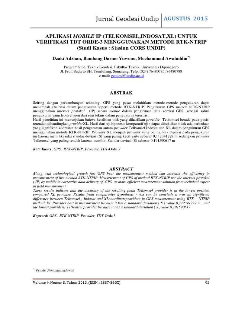 Jurnal Geodesi Undip | PDF