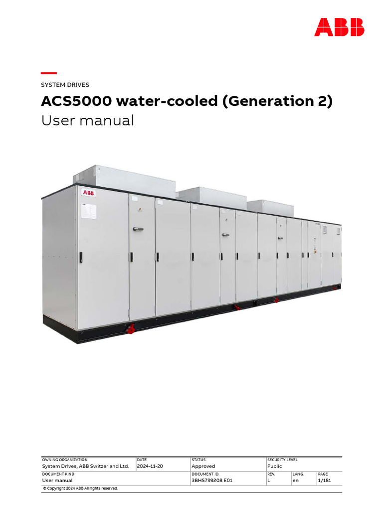 3BHS799208 E01 RevL User Manual ACS5000W Gen2 | PDF | Electrical Wiring ...