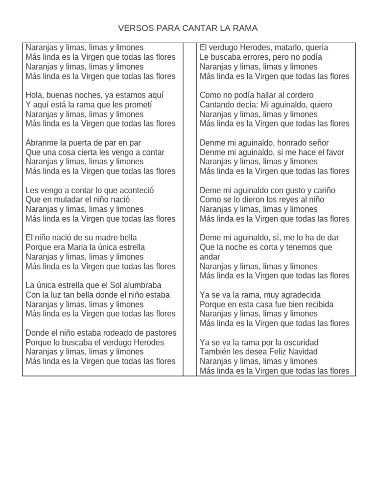 Versos de La Rama Veracruzana | PDF