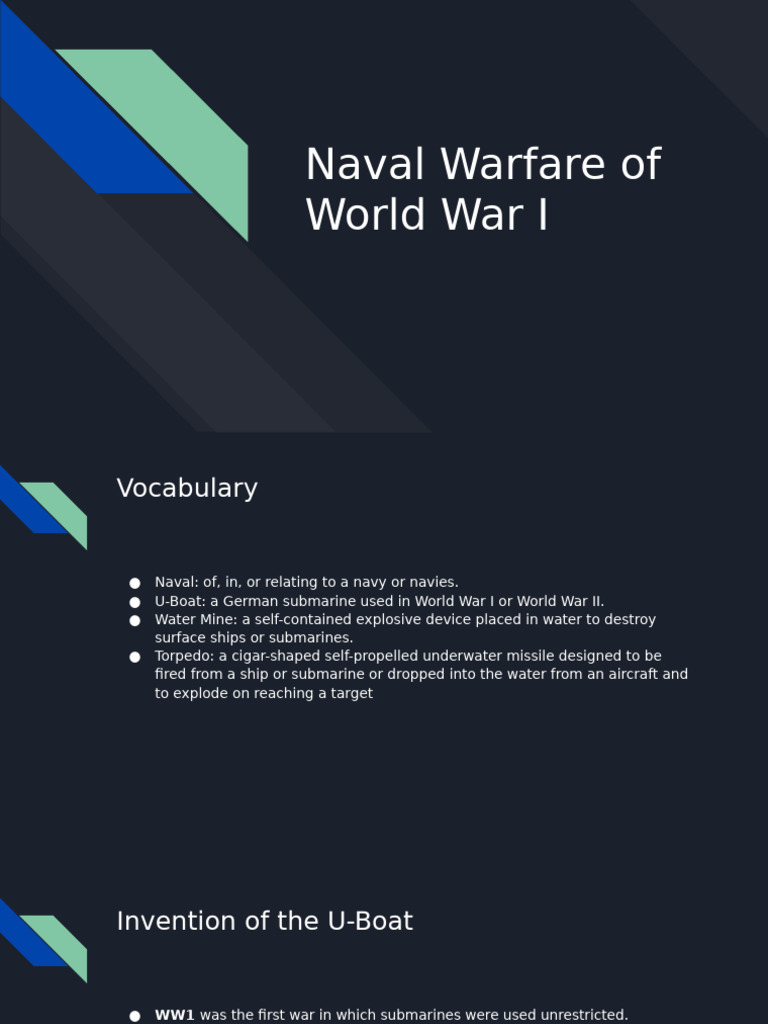 Naval Warfare of World War I | PDF