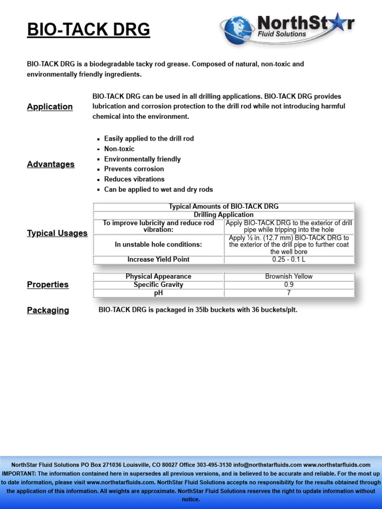 Bio Tack Drg | PDF | Drilling | Industrial Processes