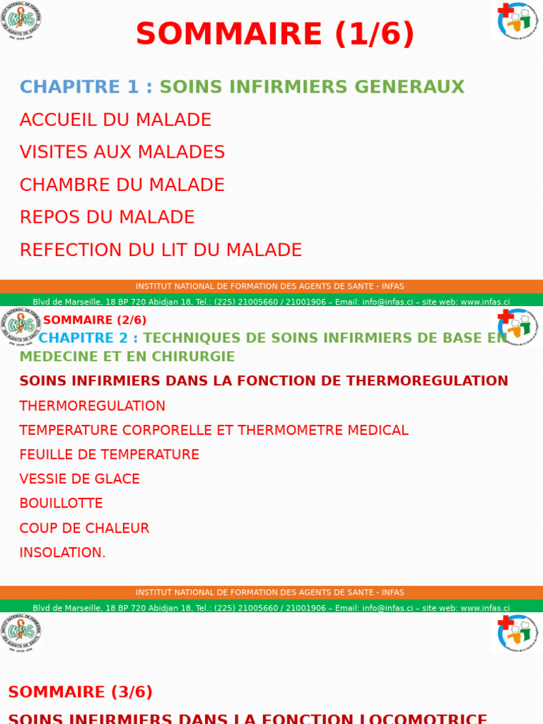 Techniques de Soins Infirmiers Essentielles | PDF | Thermomètre | Pouls