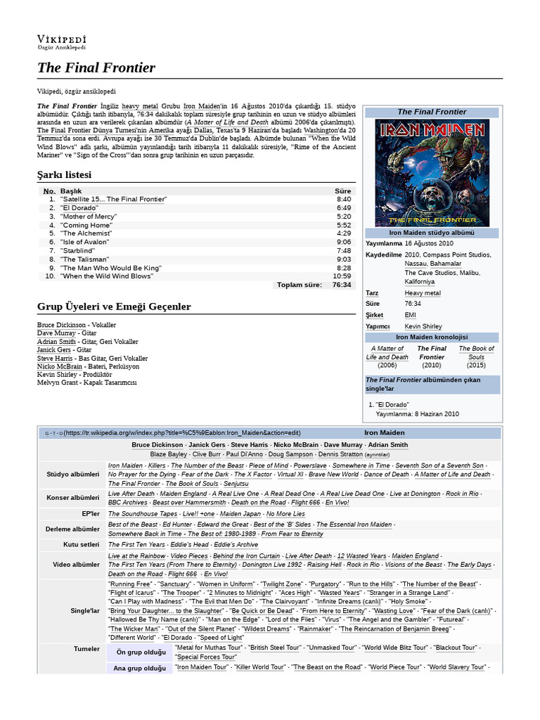 The Final Frontier | PDF