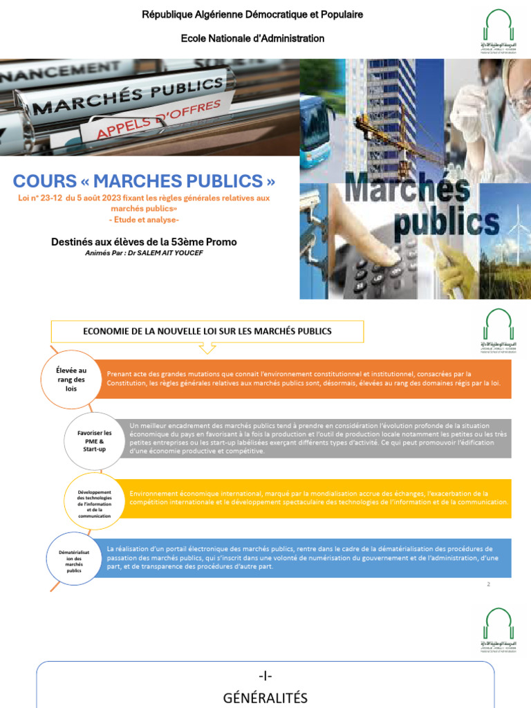 Évolution des Marchés Publics en Algérie | PDF | État | Économie