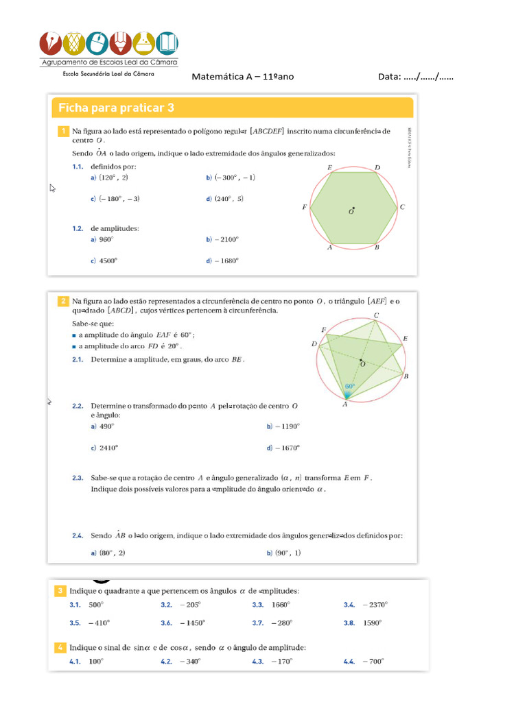 Exercícios Maximo Angulo Generalizado Razoes | PDF