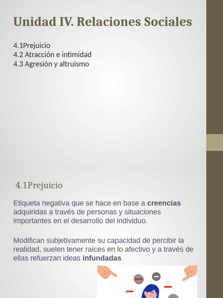 Presentación Unidad 4 | PDF | Altruismo | Aprendizaje