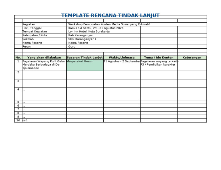 RTL - Workshop Konten Media Sosial Yang Edukatif | PDF