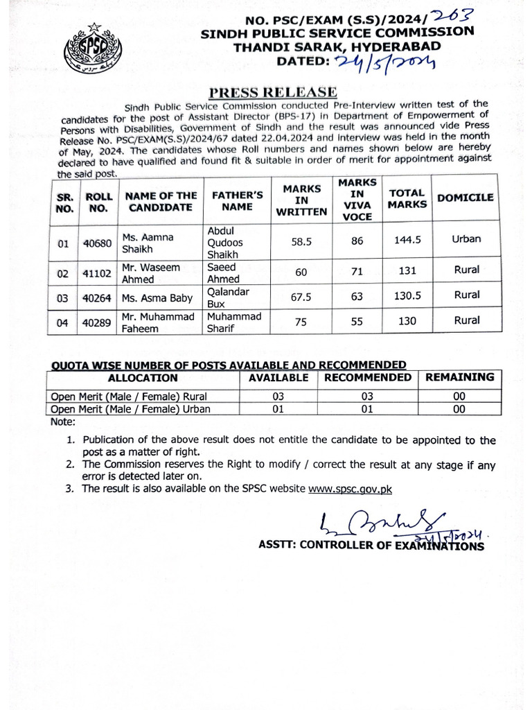 AssttDirector (DEPD) | PDF