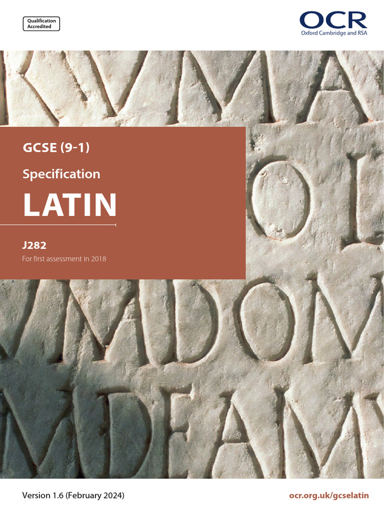 Specification Accredited Gcse Latin j282 | PDF | Roman Mythology ...