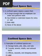 Confined Space Questions and Answers | PDF | Safety | Prevention