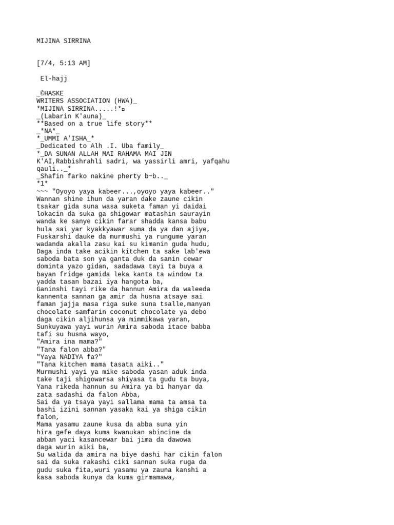 MIJINA SIRRINA CMPLT Aihausanovels | PDF