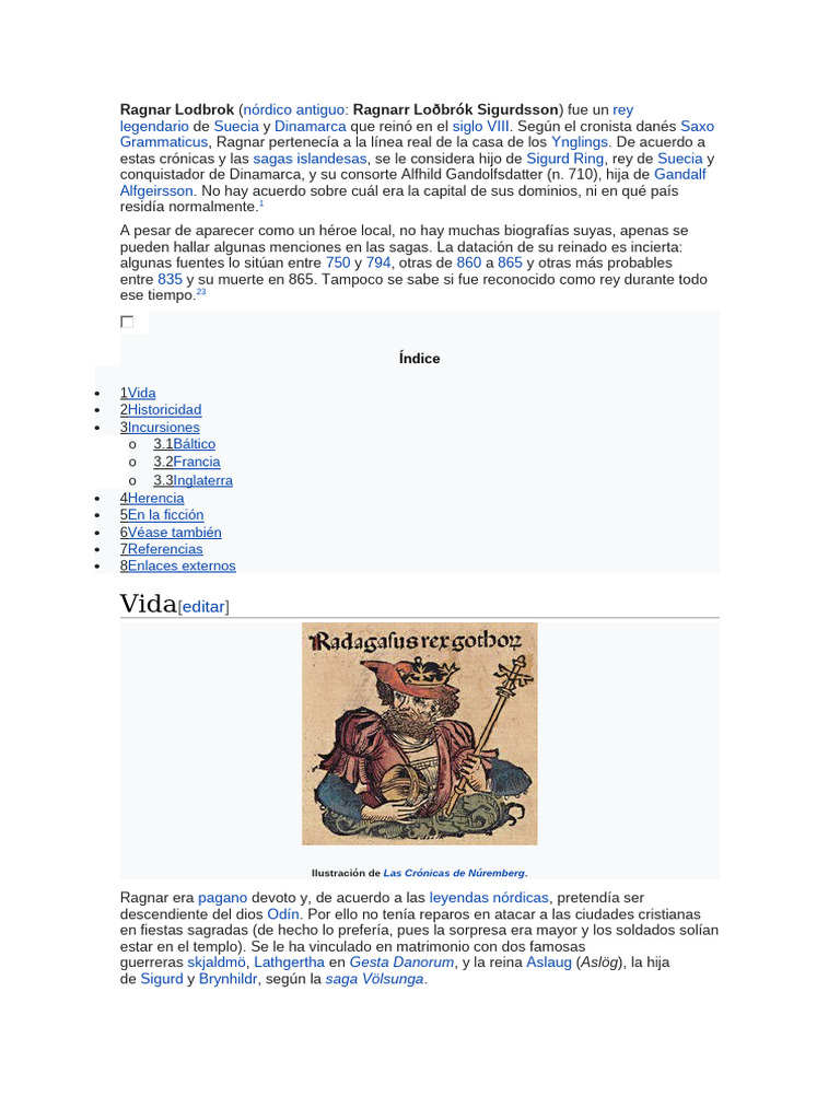 Ragnar | PDF | Escandinavos | Era vikinga