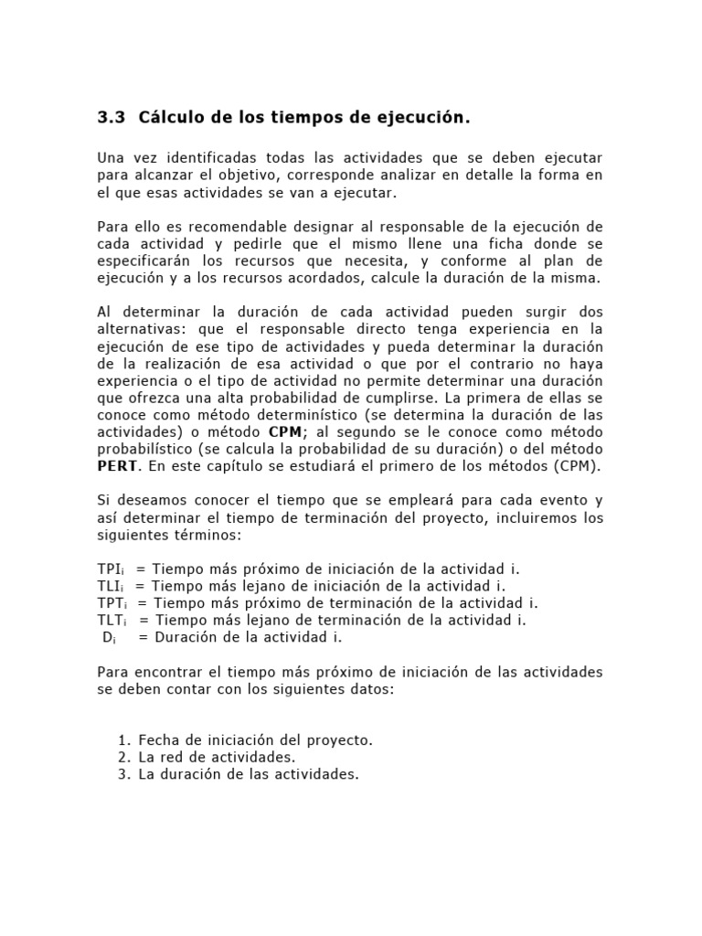 Cap Iii CPM | PDF | Probabilidad