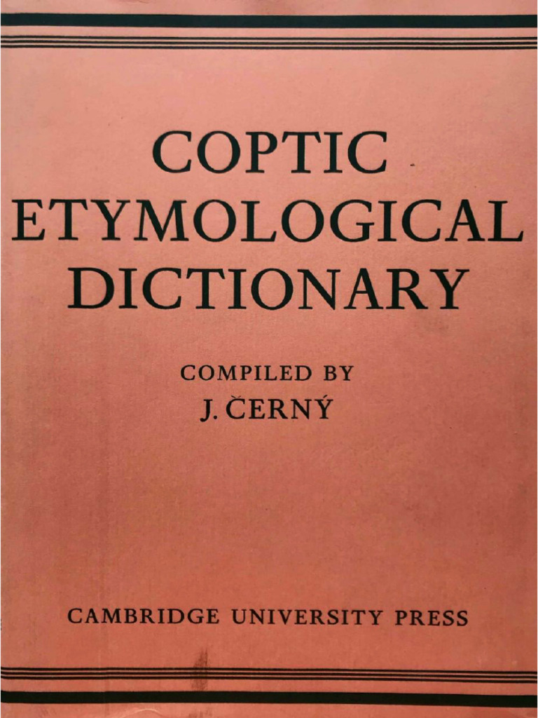 88-Coptic Etymological Dictionary | PDF