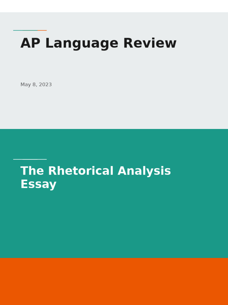AP Language Rhetorical Analysis Guide | PDF | Essays | Reason