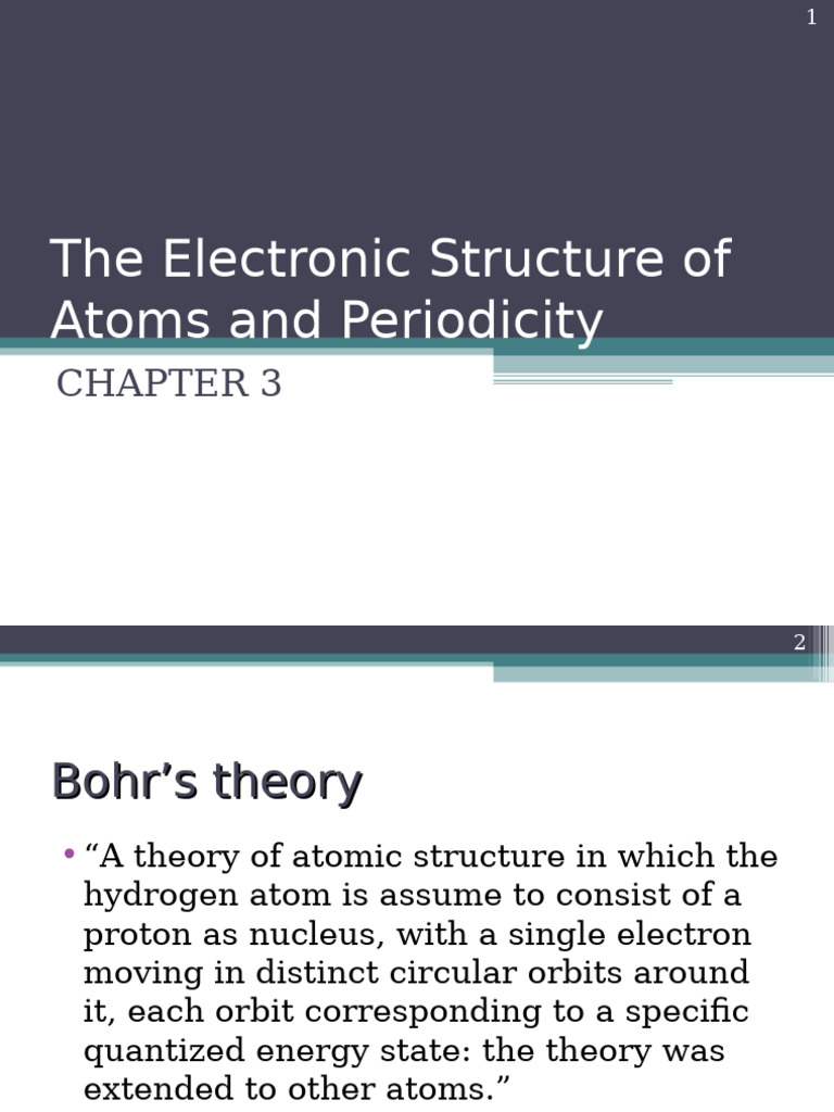 Chapter 3_the Electronic Structure of Atoms and Periodicity | PDF | Electromagnetic Radiation ...