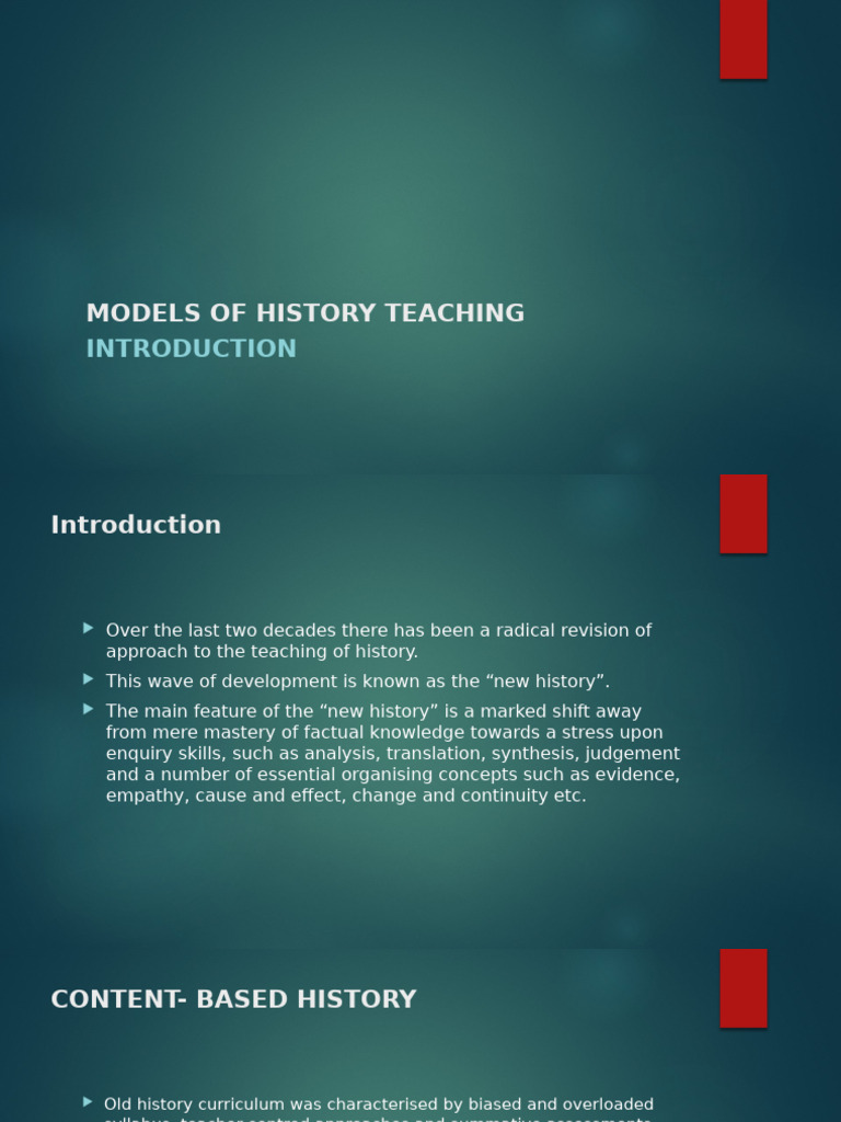 Models of History Teaching III | PDF | Educational Assessment | Learning