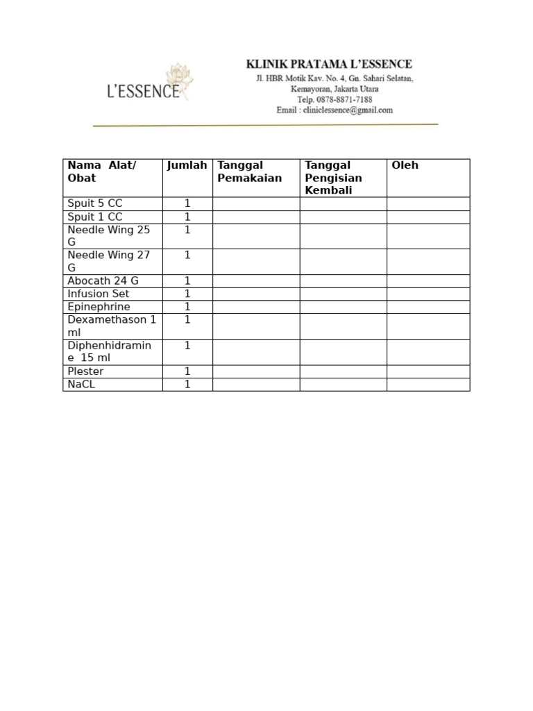 Daftar Obat Emergency Dan Monitoringnya | PDF