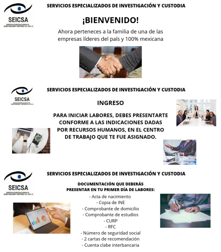 BIENVENIDO A SEICSA | PDF
