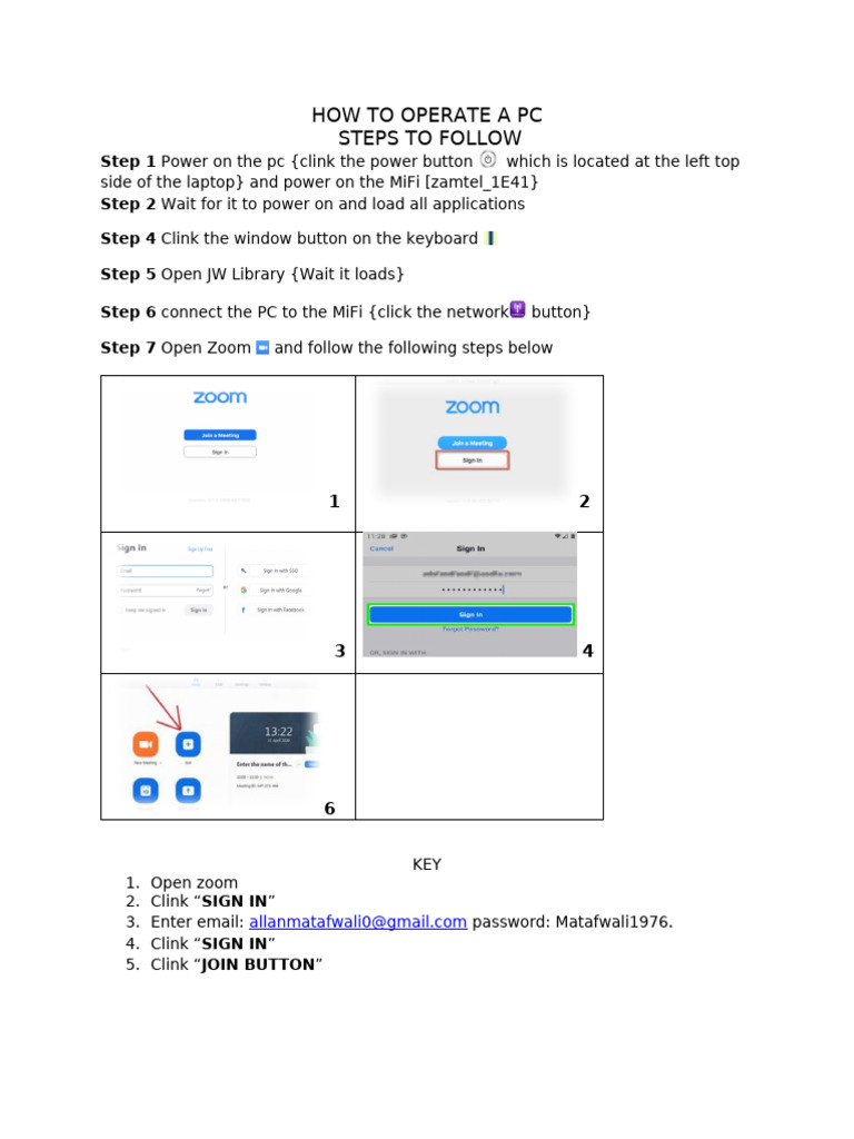 How To Operate A PC Steps To Follow | PDF