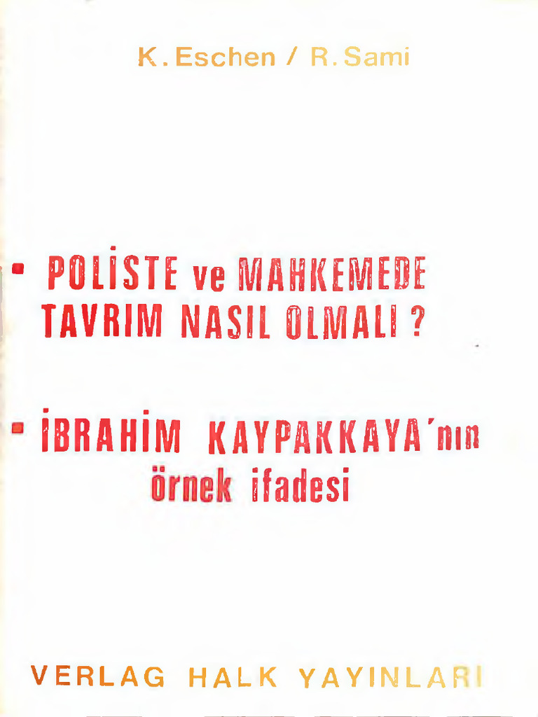 Poliste Ve Mahkemedetavrim Nasil Olmali | PDF