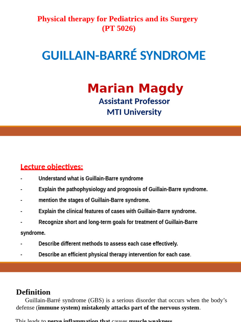 Guillain Barré Syndrome | PDF | Clinical Medicine | Medical Specialties