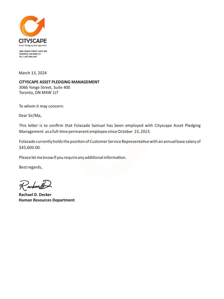 CITYSCAPE_LETTER_OF_EMPLOYMENT | PDF