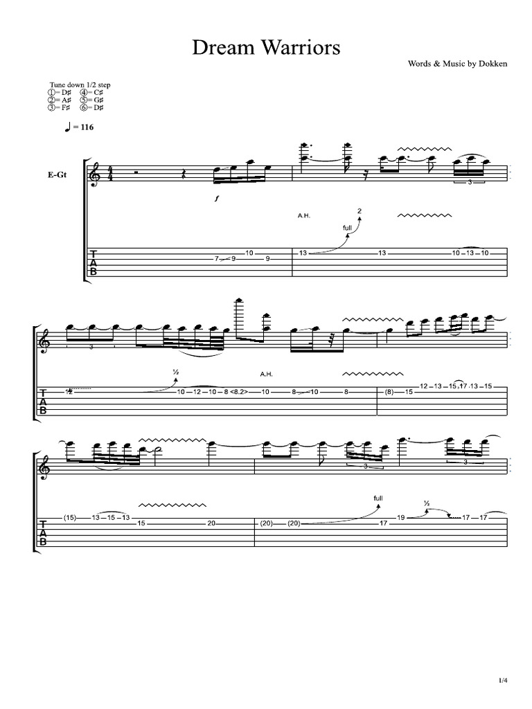 01 - Dokken - Dream Warriors - Solo - Main | PDF