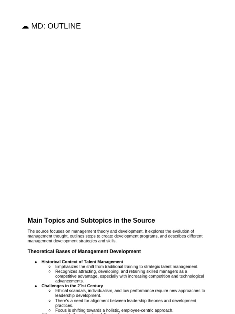 LESSON 4 - Management Development | PDF | Leadership | Mentorship