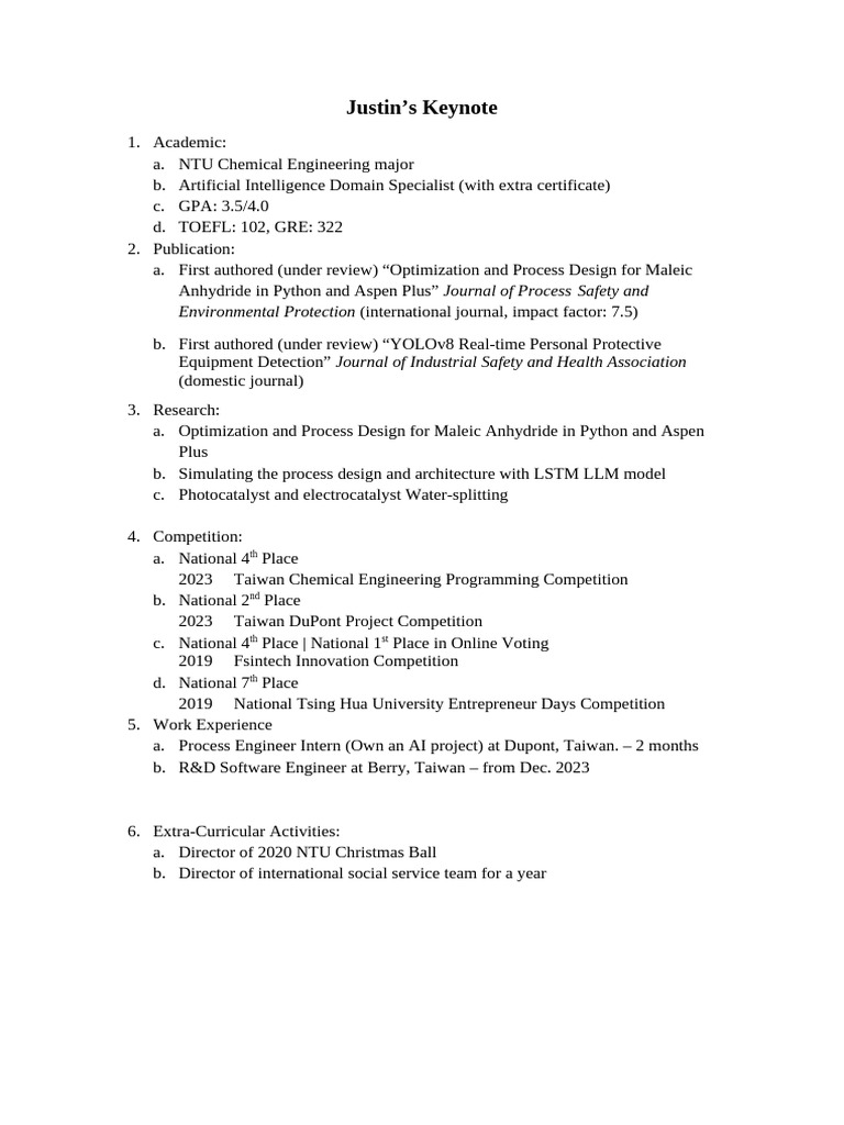 Justin's Keynote | PDF