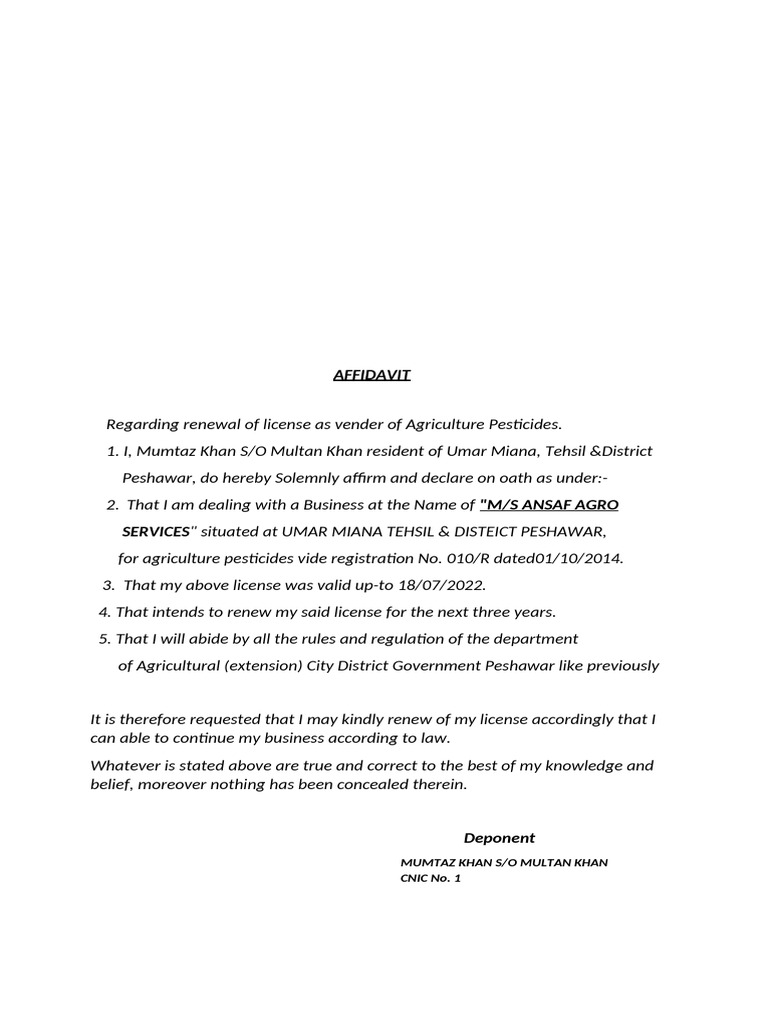 AFFIDAVIT | PDF