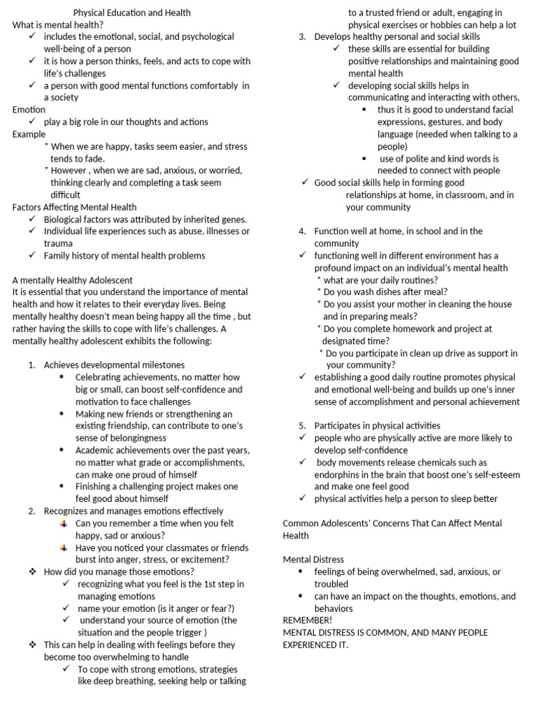 Understanding Adolescent Mental Health | PDF | Mental Health | Adolescence