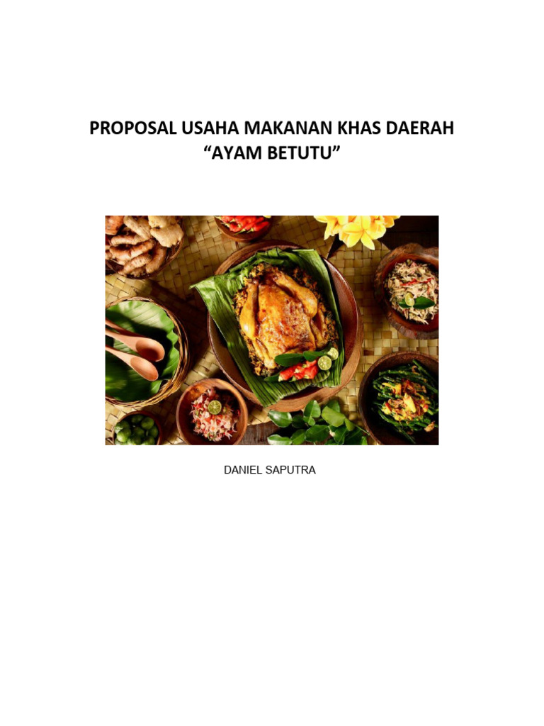 Proposal Makanan Khas Daerah | PDF
