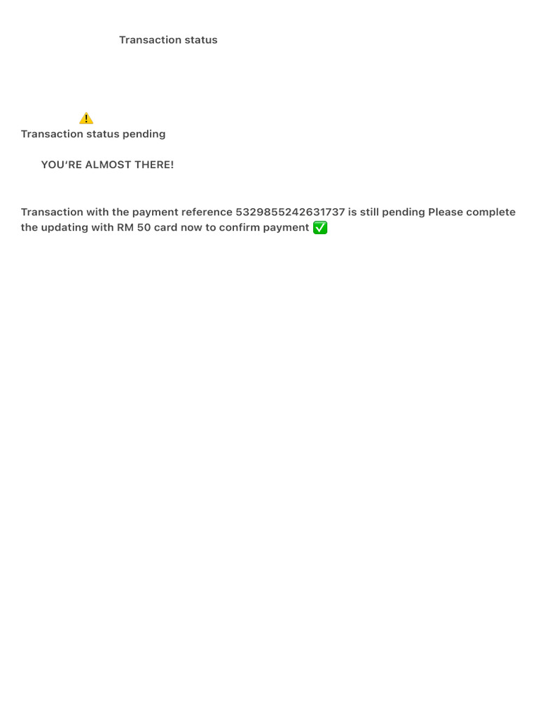 Transaction status | PDF