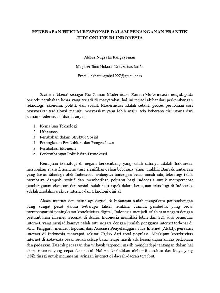 Penanganan Judi Online di Indonesia | PDF