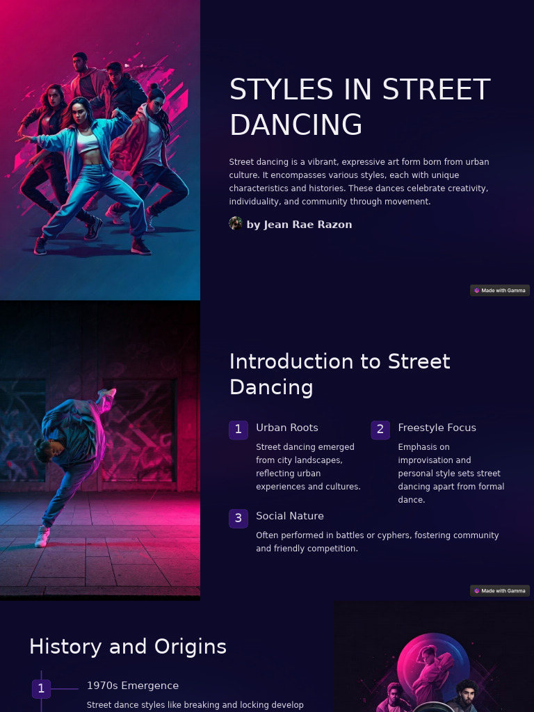 Styles in Street Dancing | PDF | Dances | Hip Hop Music