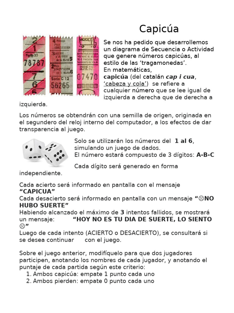 Diagrama de Actividades CAPICUA | PDF