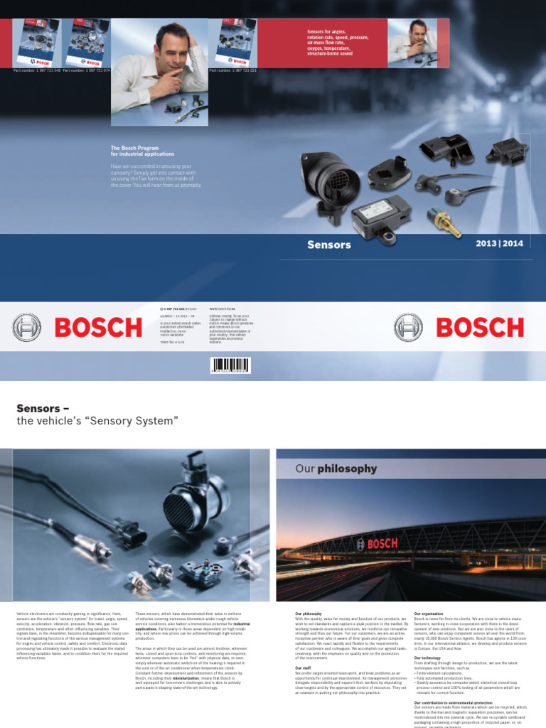Sensors-2-1 Bosch 2013 2014 | PDF | Vehicle Technology | Manufactured Goods
