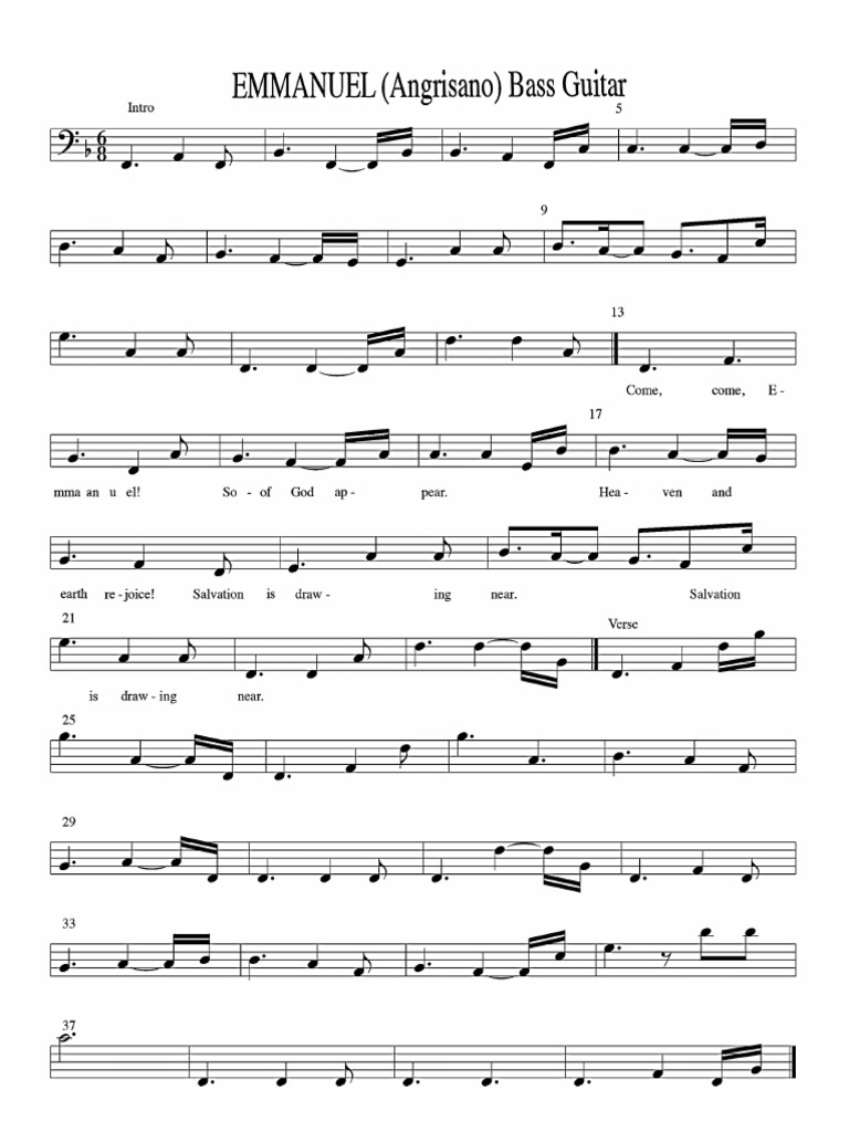 Emmanuel (Angrisano) Bass Guitar | PDF