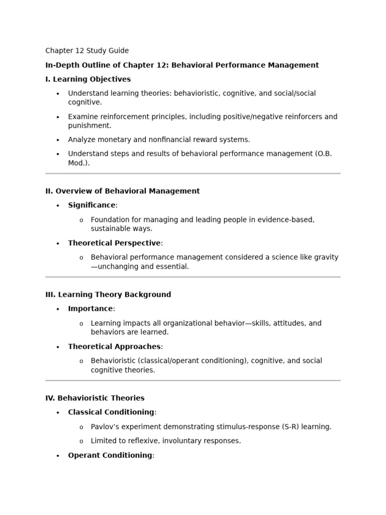 Chapter 12 Study Guide | PDF | Reinforcement | Behaviorism