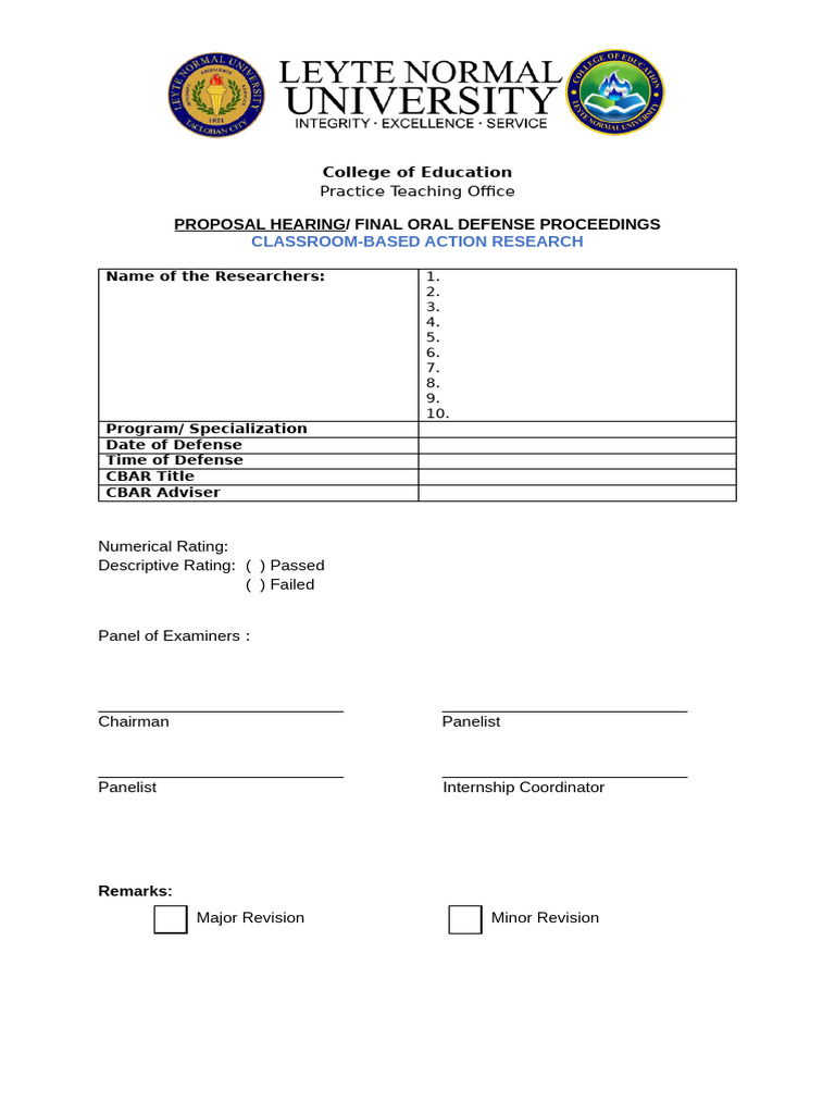 CBAR MINUTES FORM | PDF