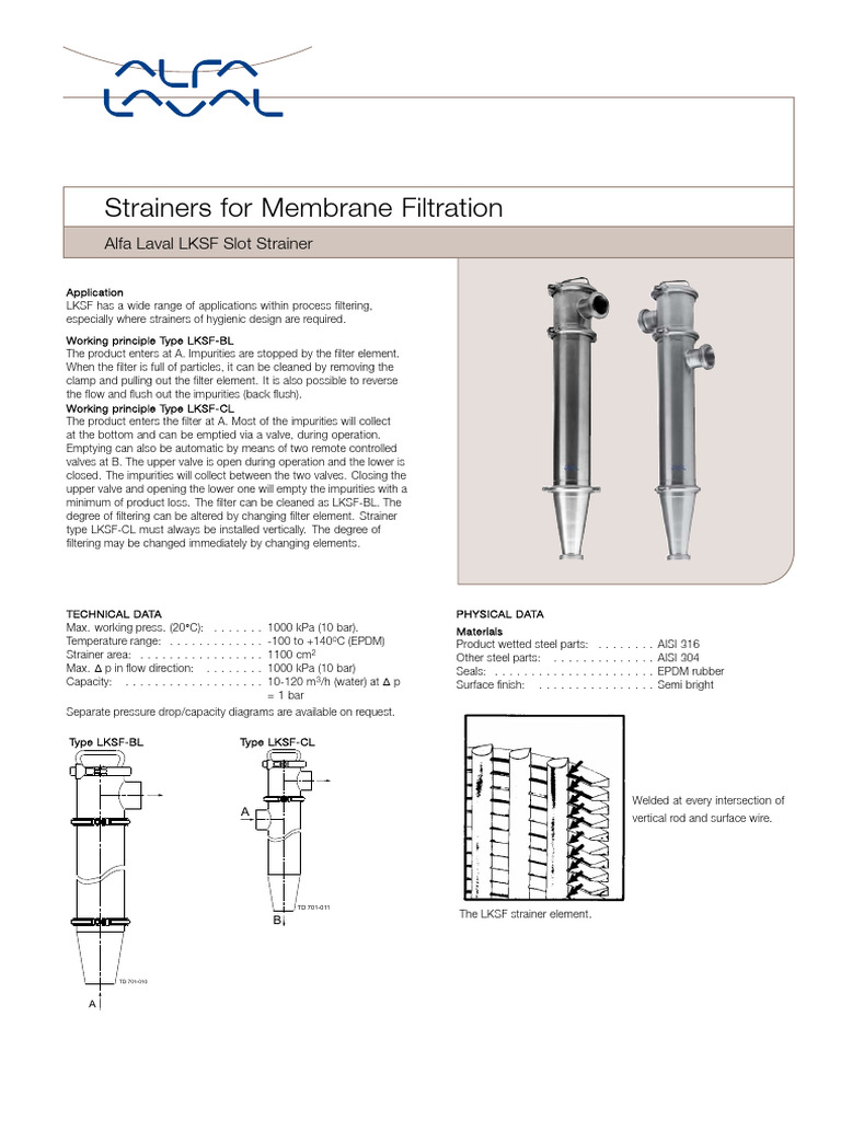 LKSF Slot Strainer PD | PDF | Filtration | Valve