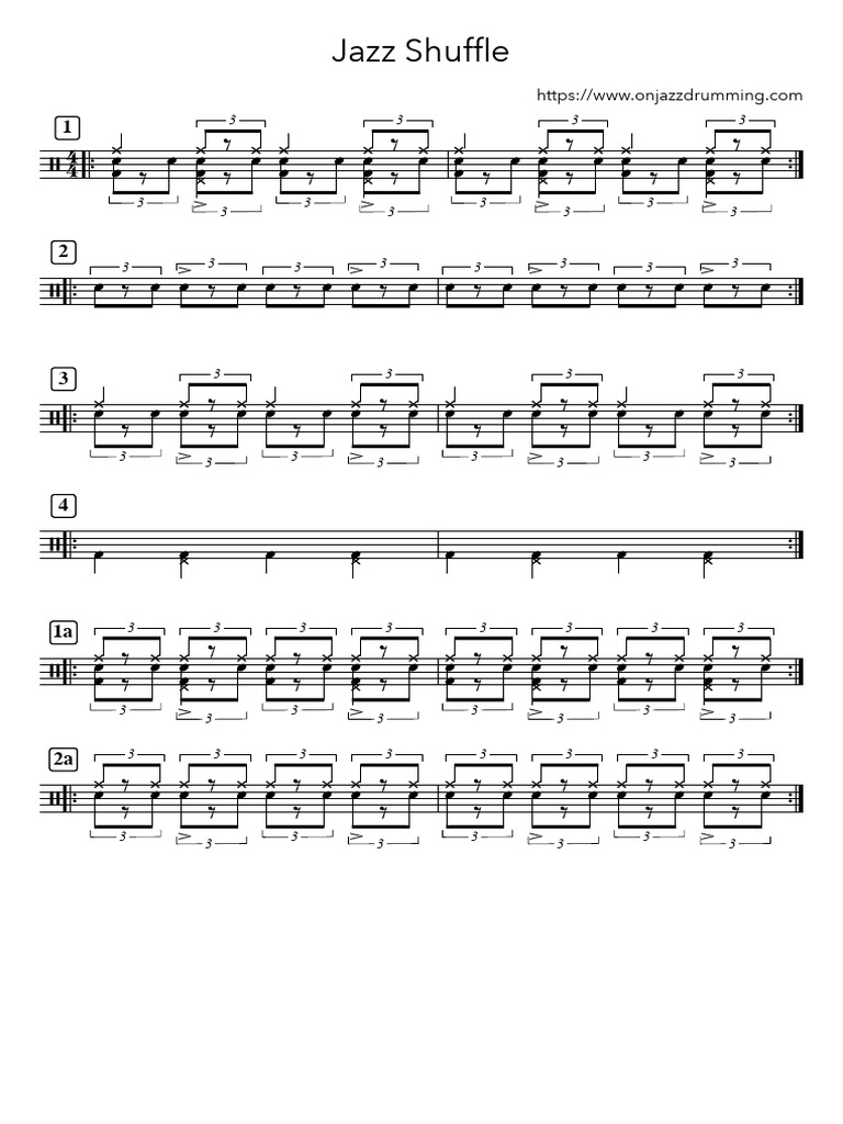 Onjazzdrumming Jazz Shuffle | PDF