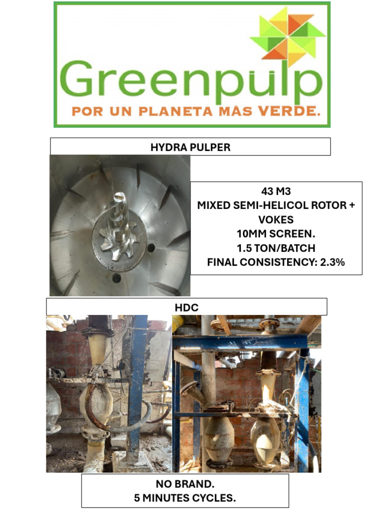 Greenpulp Processing Equipment Overview | PDF